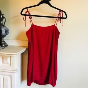 Reformation | Dresses | Reformationfeliz Cherry Bomb Red Mini Slip ...